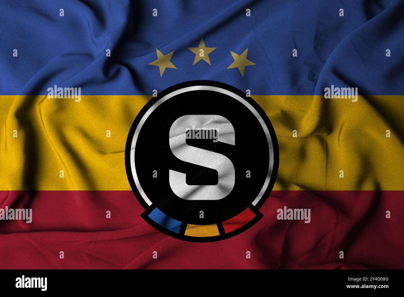 pringsewu, Lampung 18 September 2024; Selective focus flag logo texture ...