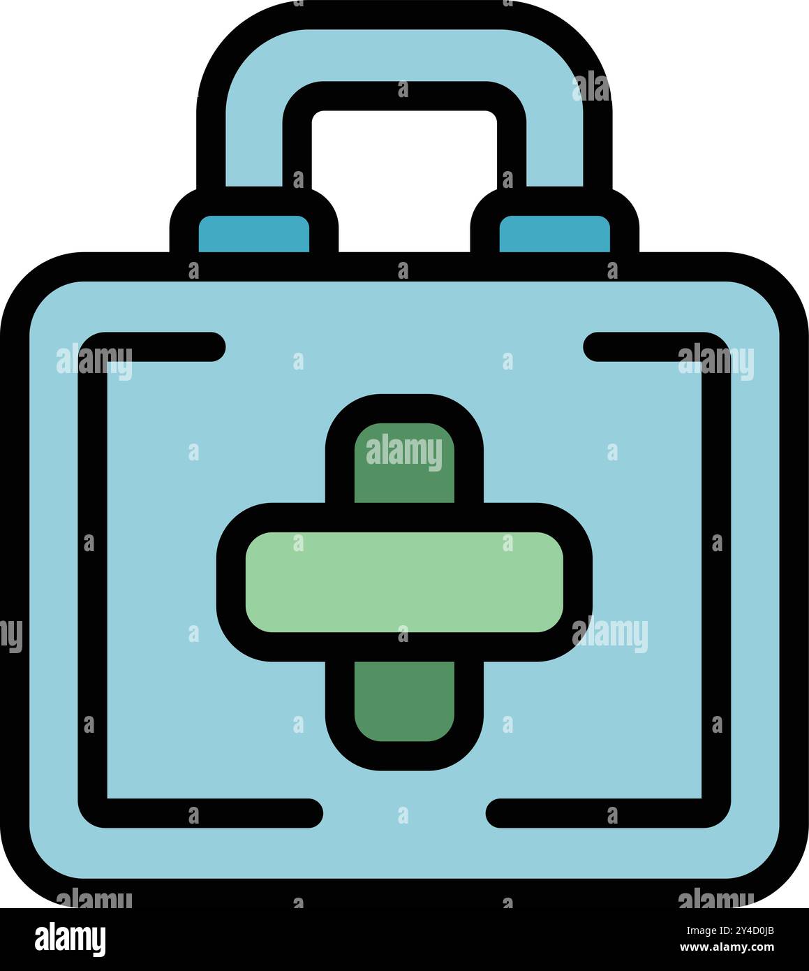 This color icon depicts a first aid kit, symbolizing emergency medical ...