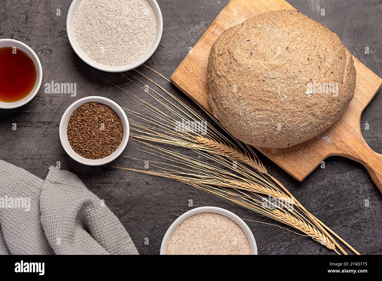 Food photography of whole grain rye and wheat sourdough bread ...