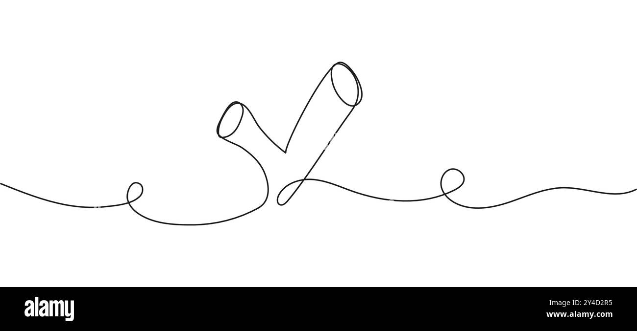 continuous line illustration of OK hand symbol, representing agreement ...