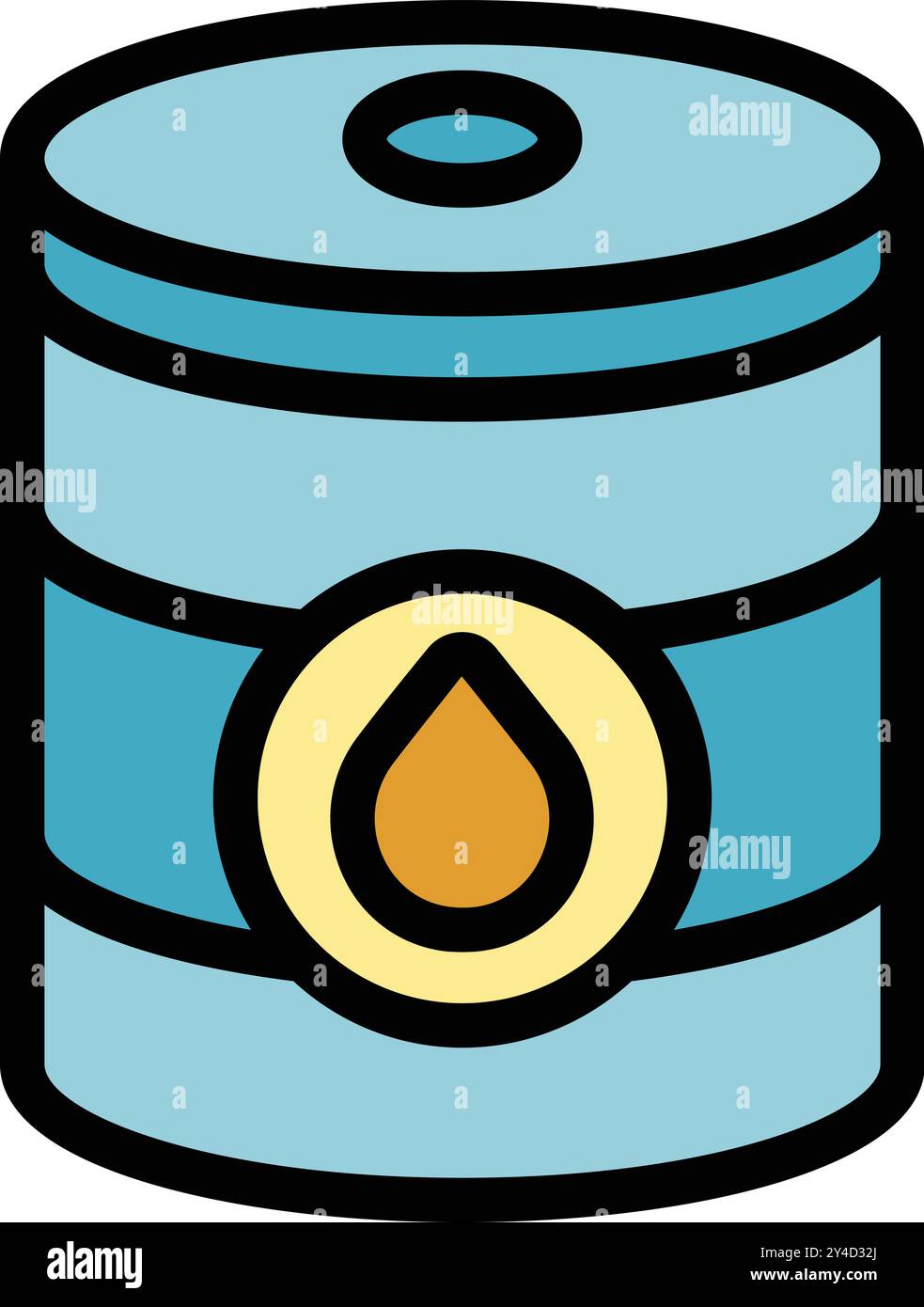 Simple biodiesel icon, part of a large set of fuel and energy icons, using a flat and colorful ...
