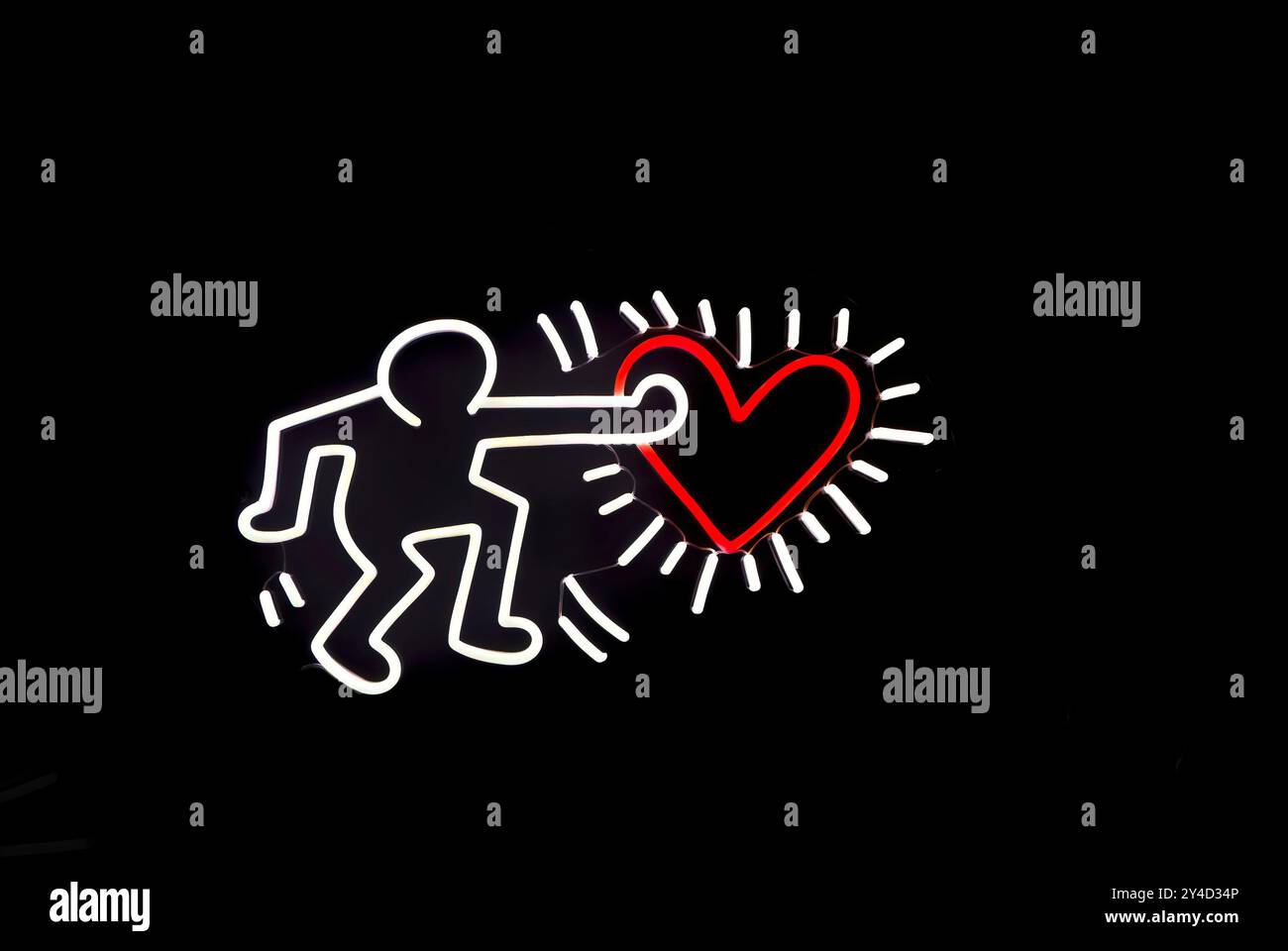 neon art 1980s artist and painter keith haring exhibition at the broad ...