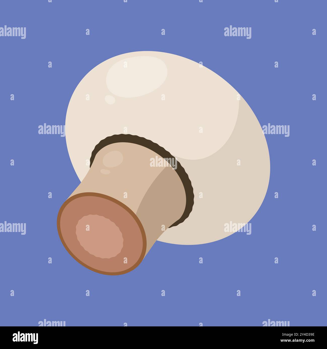Fresh white mushroom vector icon. white mushroom vegetable icon ...