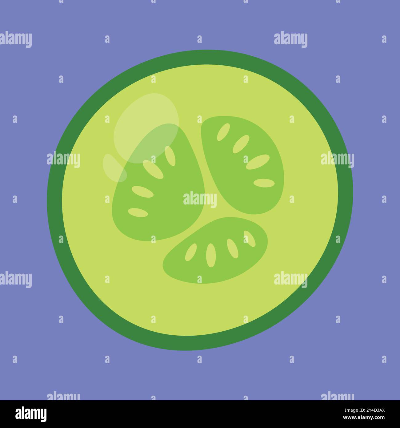 cucumber slice vector icon. fresh cucumber sliced icon. cucumber ...