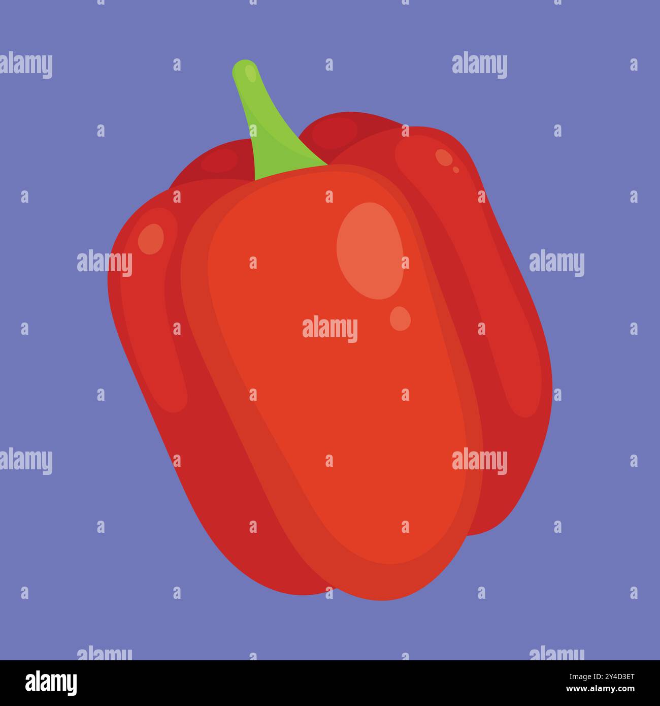 Red Capsicum Vegetable icon vector. Bell Pepper vector. Capsicum Bell ...