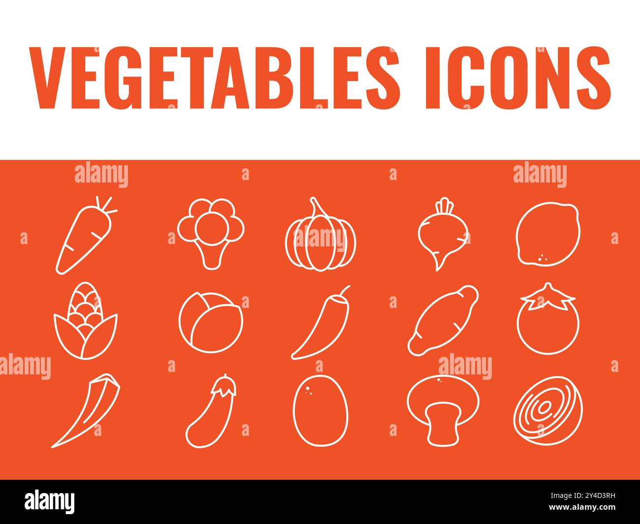Vegetable Icons Set. Vegetable icons vector. nature vegans vegetable icons Stock Vector Image ...