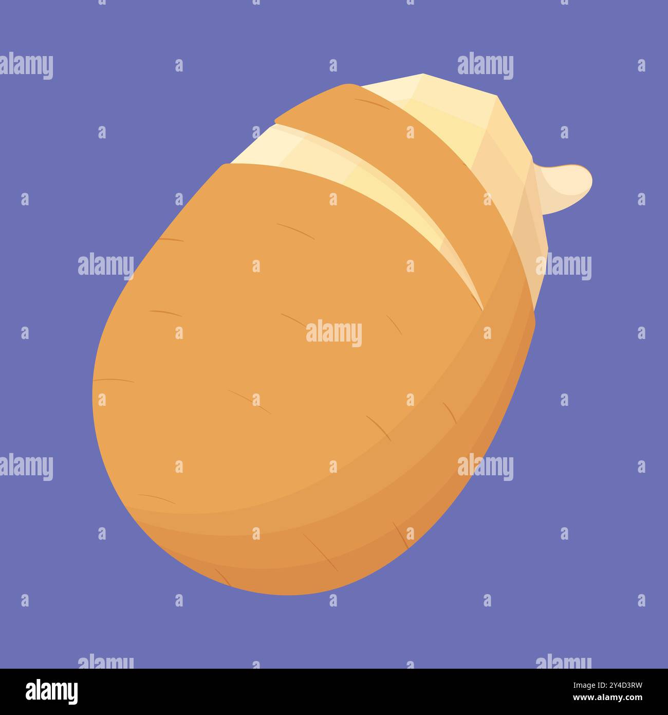 Half peeled potato Stock Vector Images - Alamy