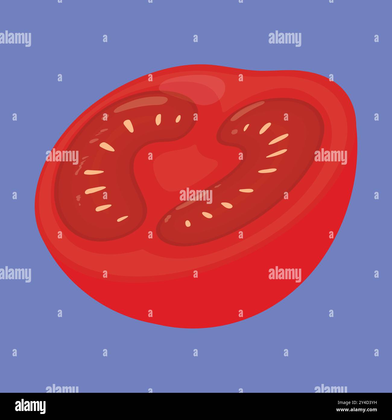 Half Cut Tomato icon vector. Half Tomato vegetable icon vector. half ...