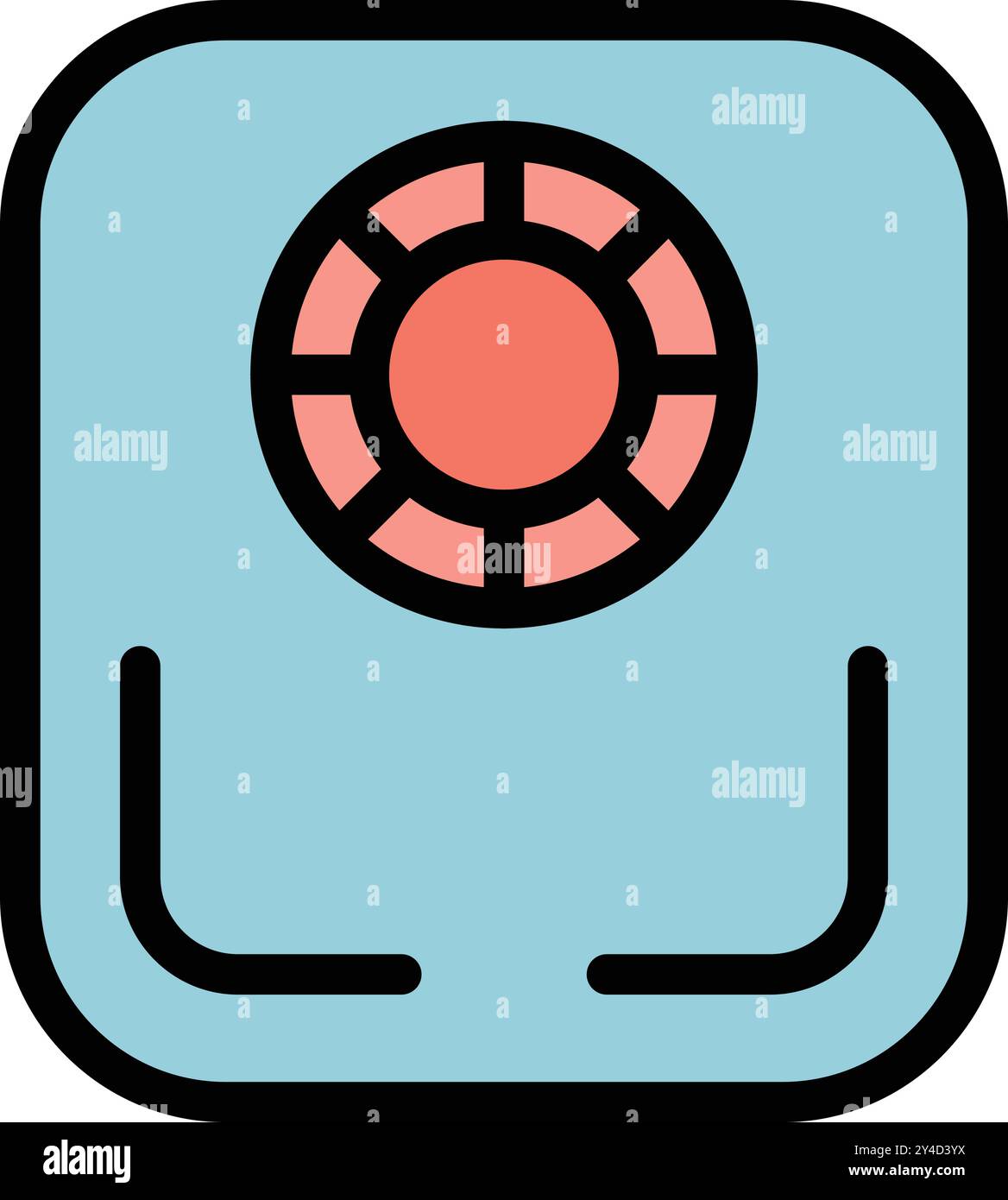 Modern digital scale icon representing a tool for tracking body weight ...