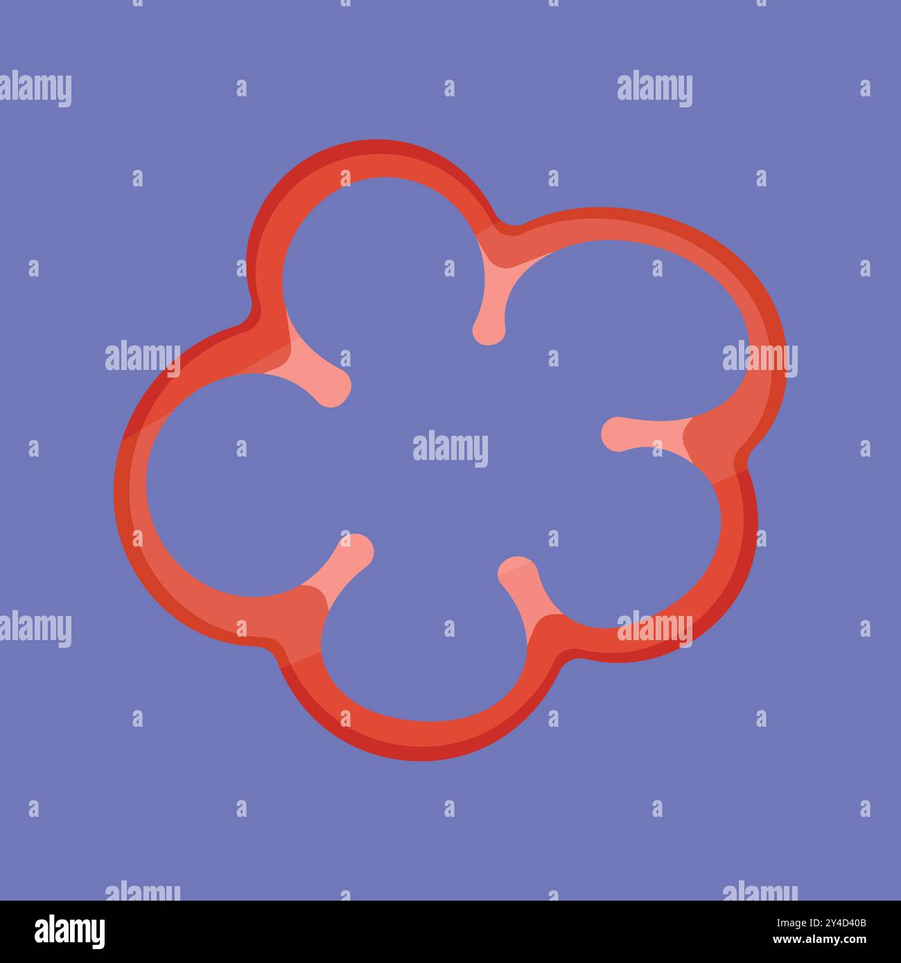 Red Capsicum Slice Vector icon. Red bell pepper slice cut vector ...