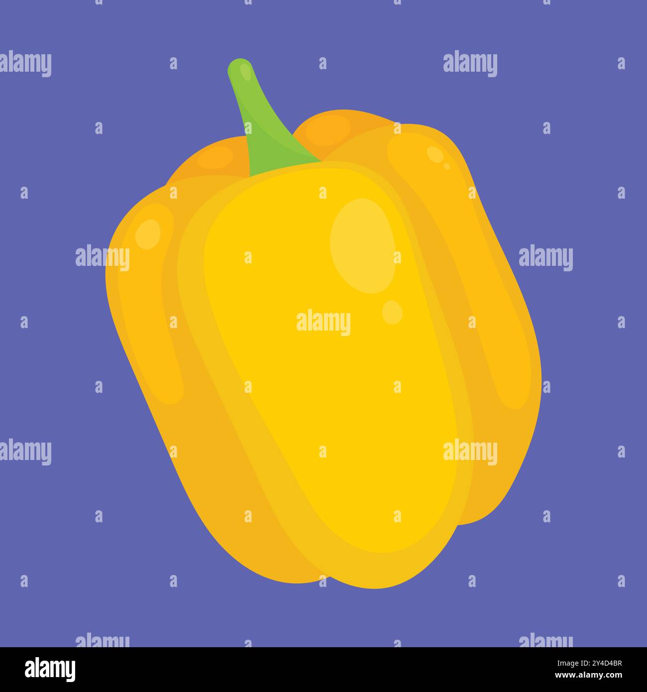 Yellow Capsicum Vegetable icon vector. Bell Pepper vector. Capsicum ...