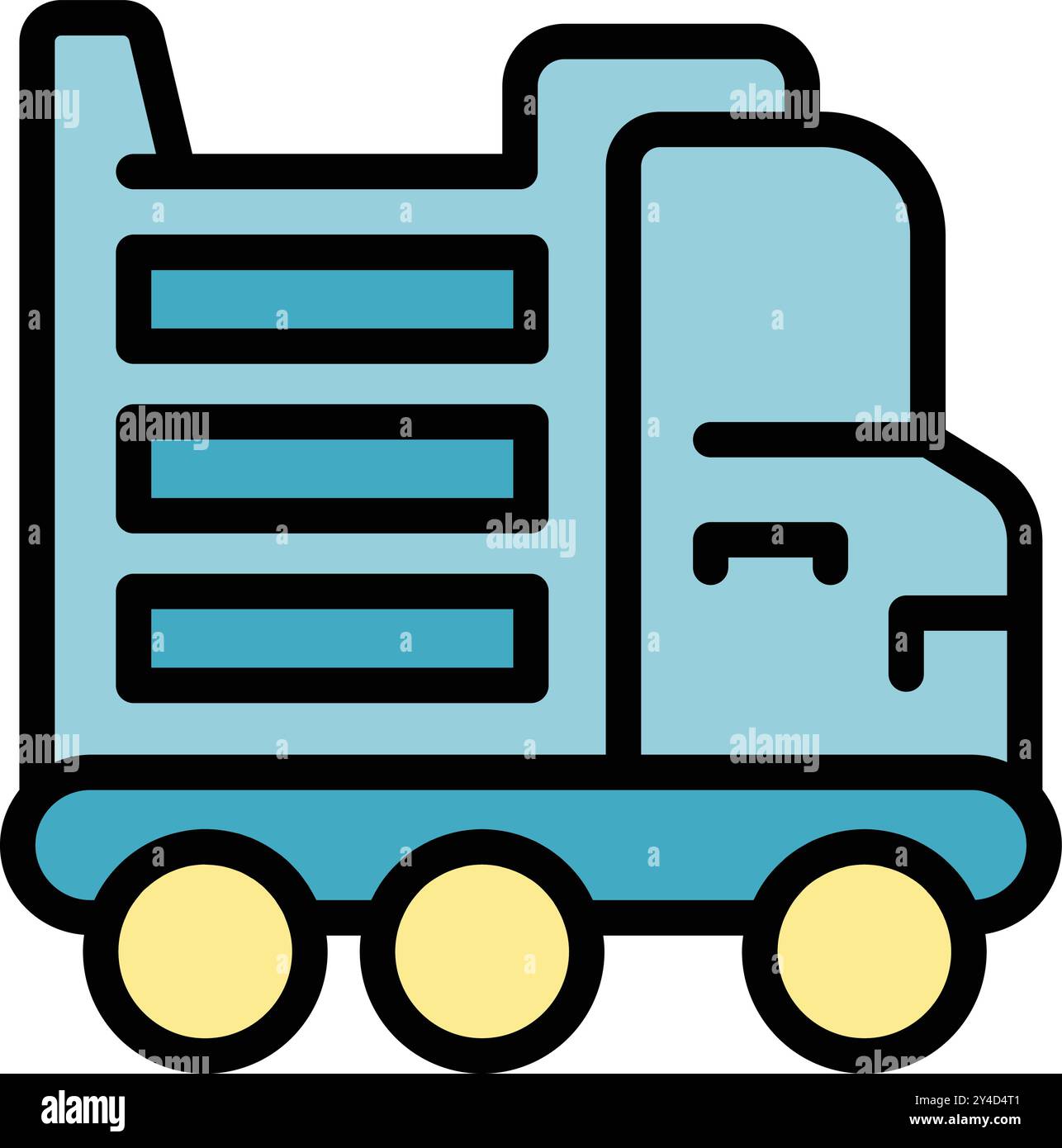 This icon of a semi truck represents shipping, logistics, and the ...