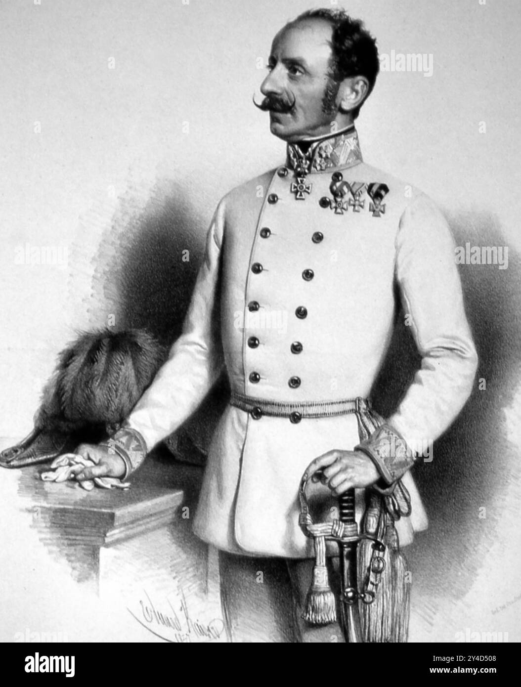 LUDWIG von BENEDEK (1804-1881) Austro-Hungarian army general in an1857 ...