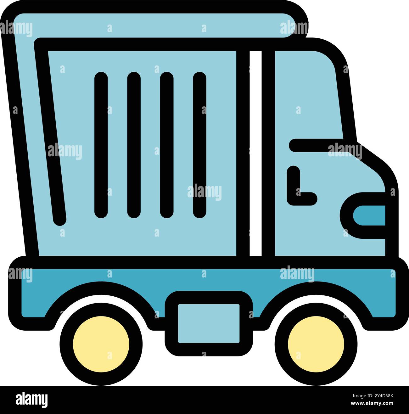 Simple icon of a tipper truck carrying building materials, perfect for ...