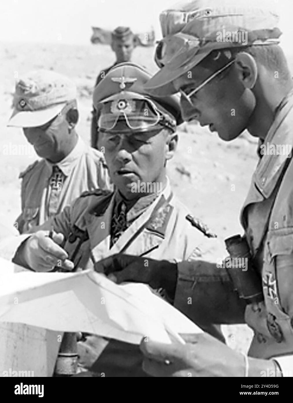 ERWIN ROMMEL, German general, during the desert campaign in early 1942 ...
