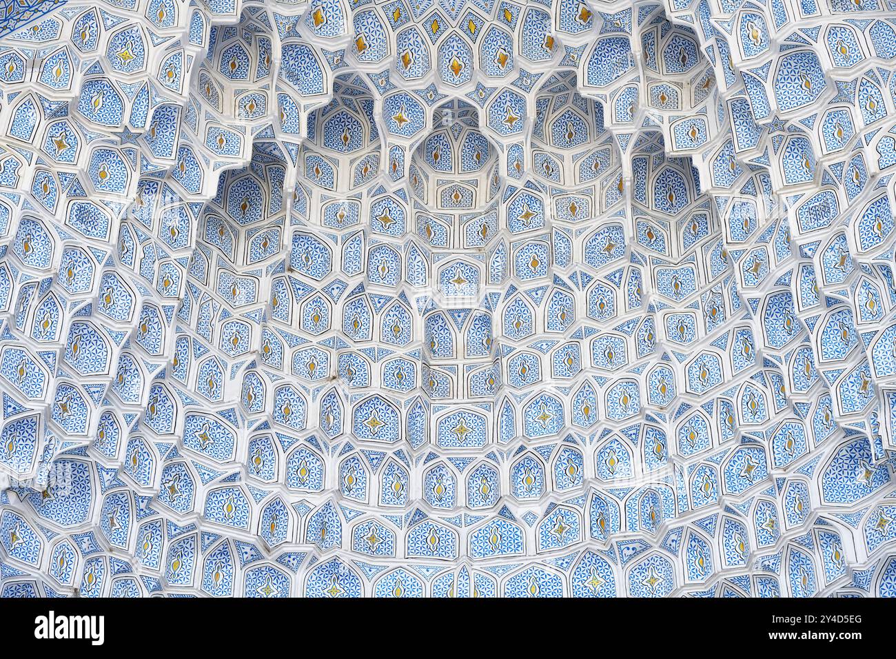 Deep niche and diverse muqarnas decoration in Gur-e Amir Tomb of the ...