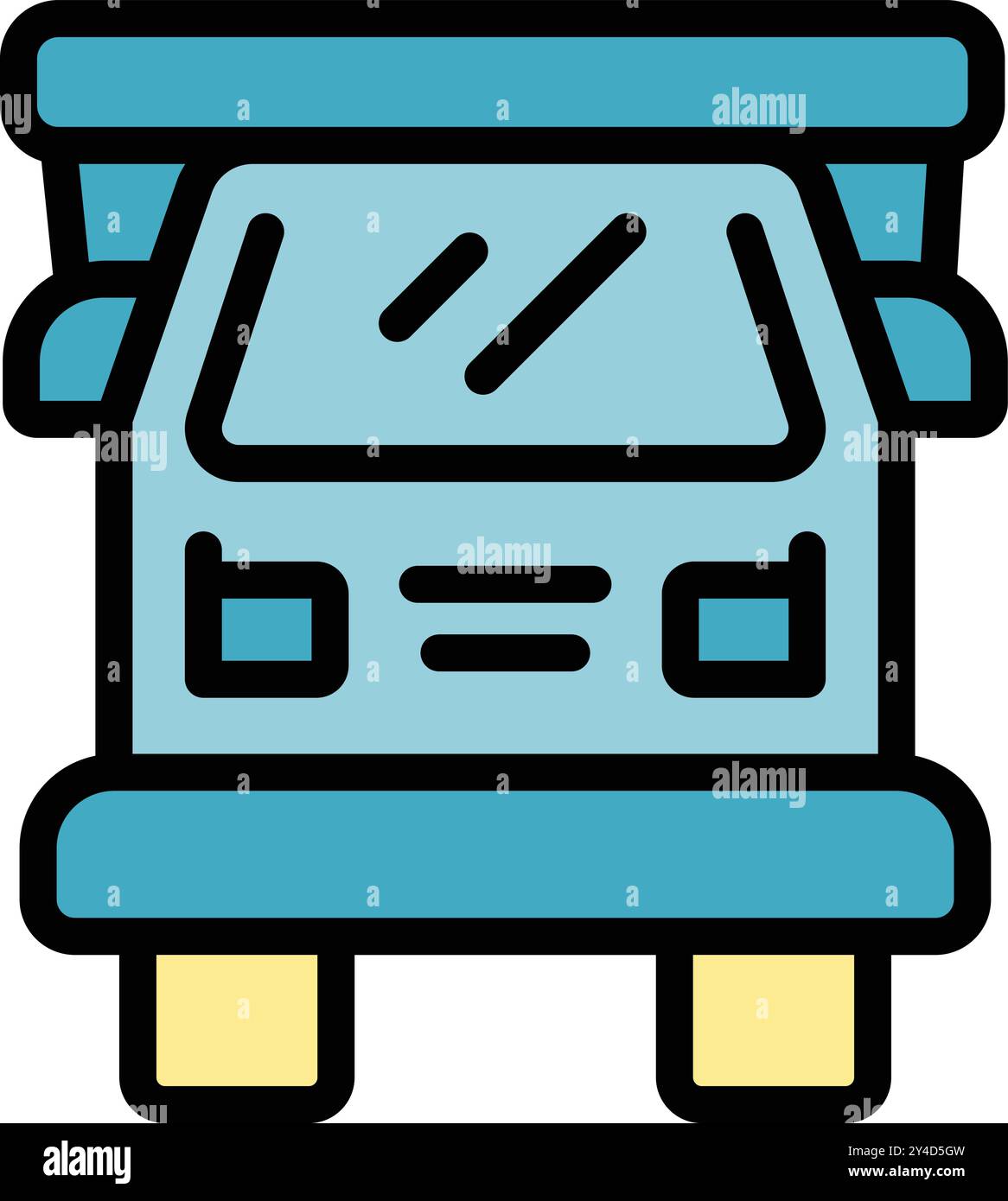 Simple colorful drawing of a camper van, ideal for projects related to ...