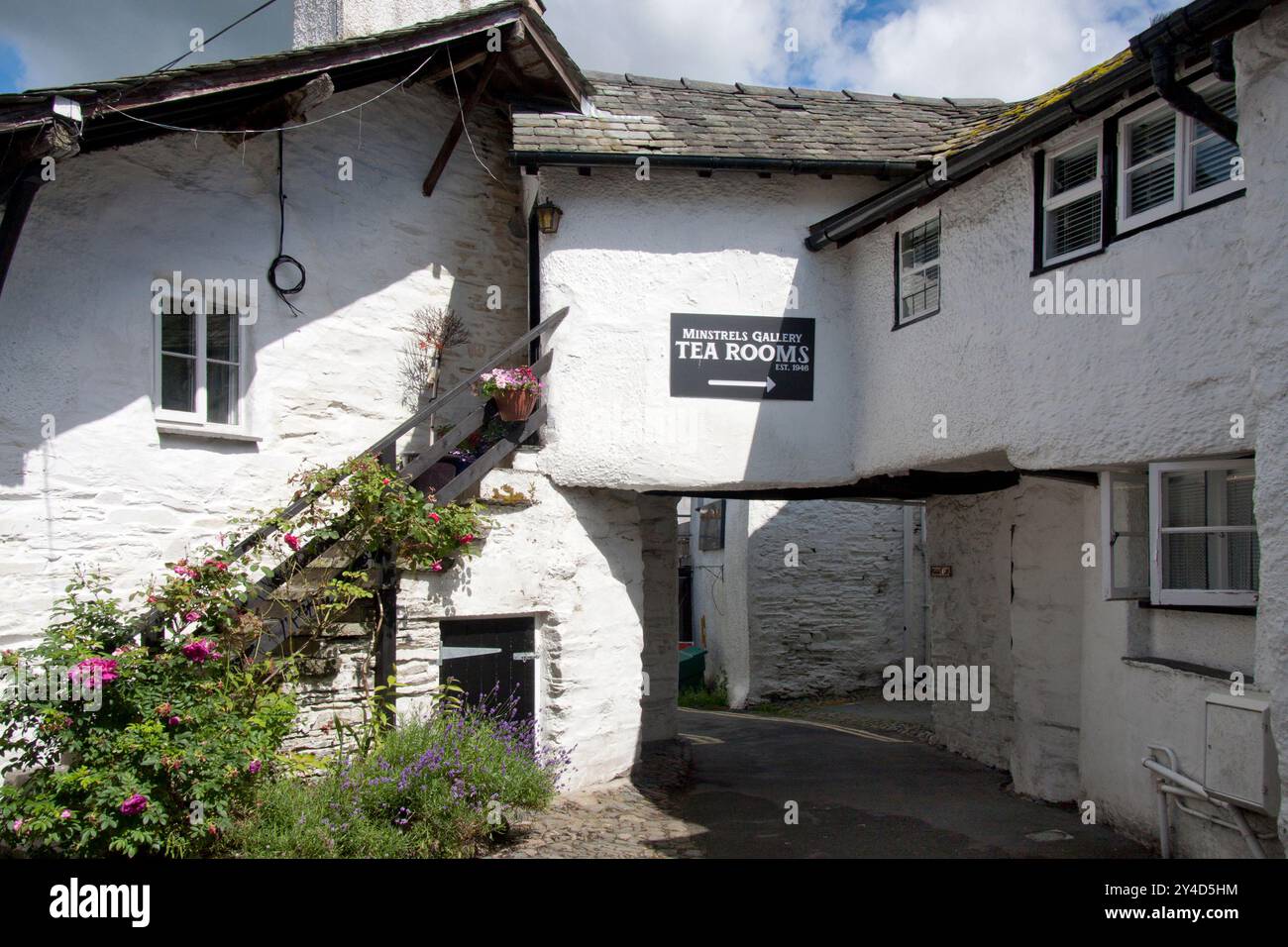 the quaint village of Hawkshead, Wordsworths childhood home ...