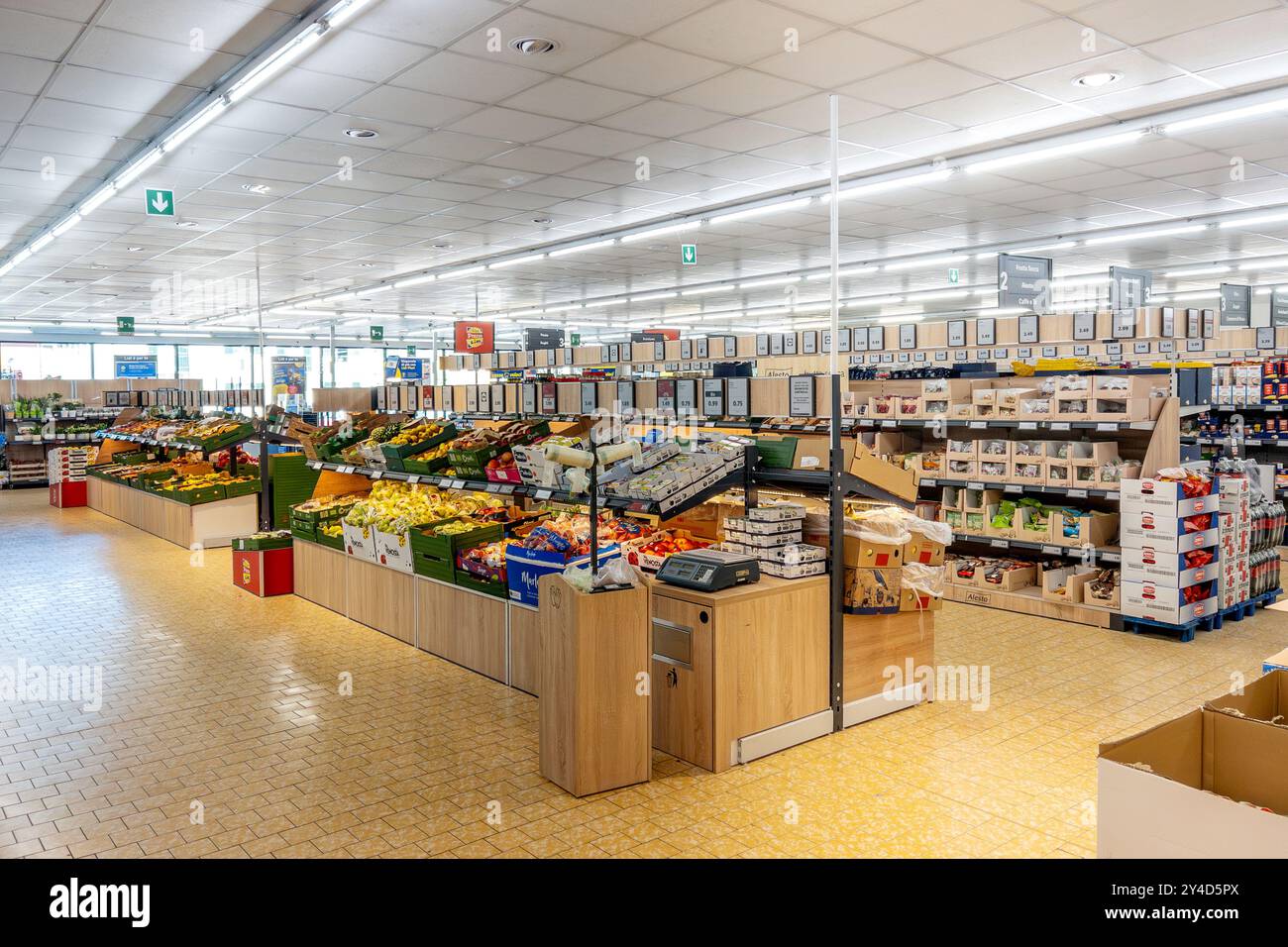 Fossano, Italy - September 16, 2024: Fruit and vegetable department of ...