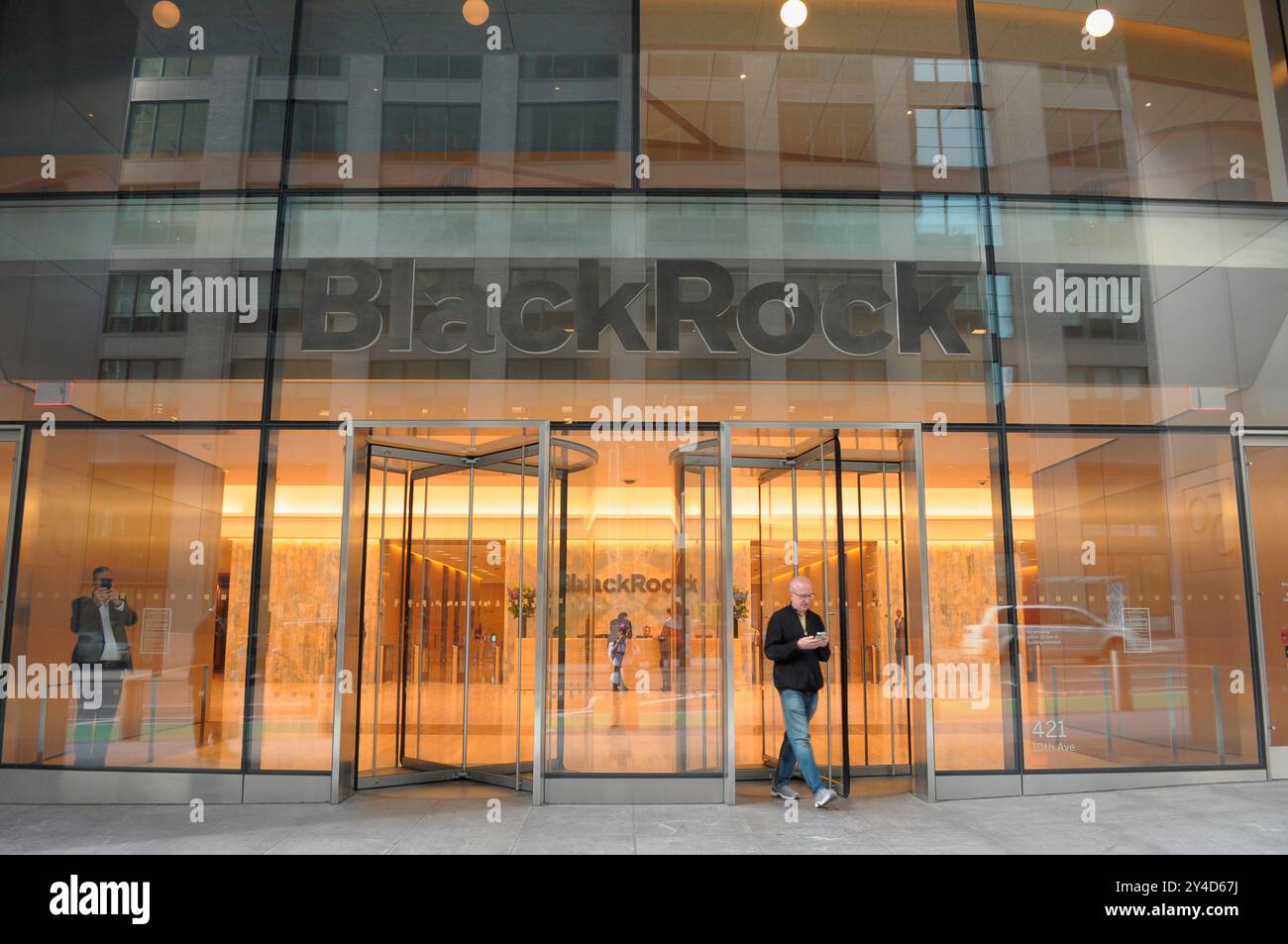 The office of BlackRock is seen in Manhattan, New York City Stock Photo ...