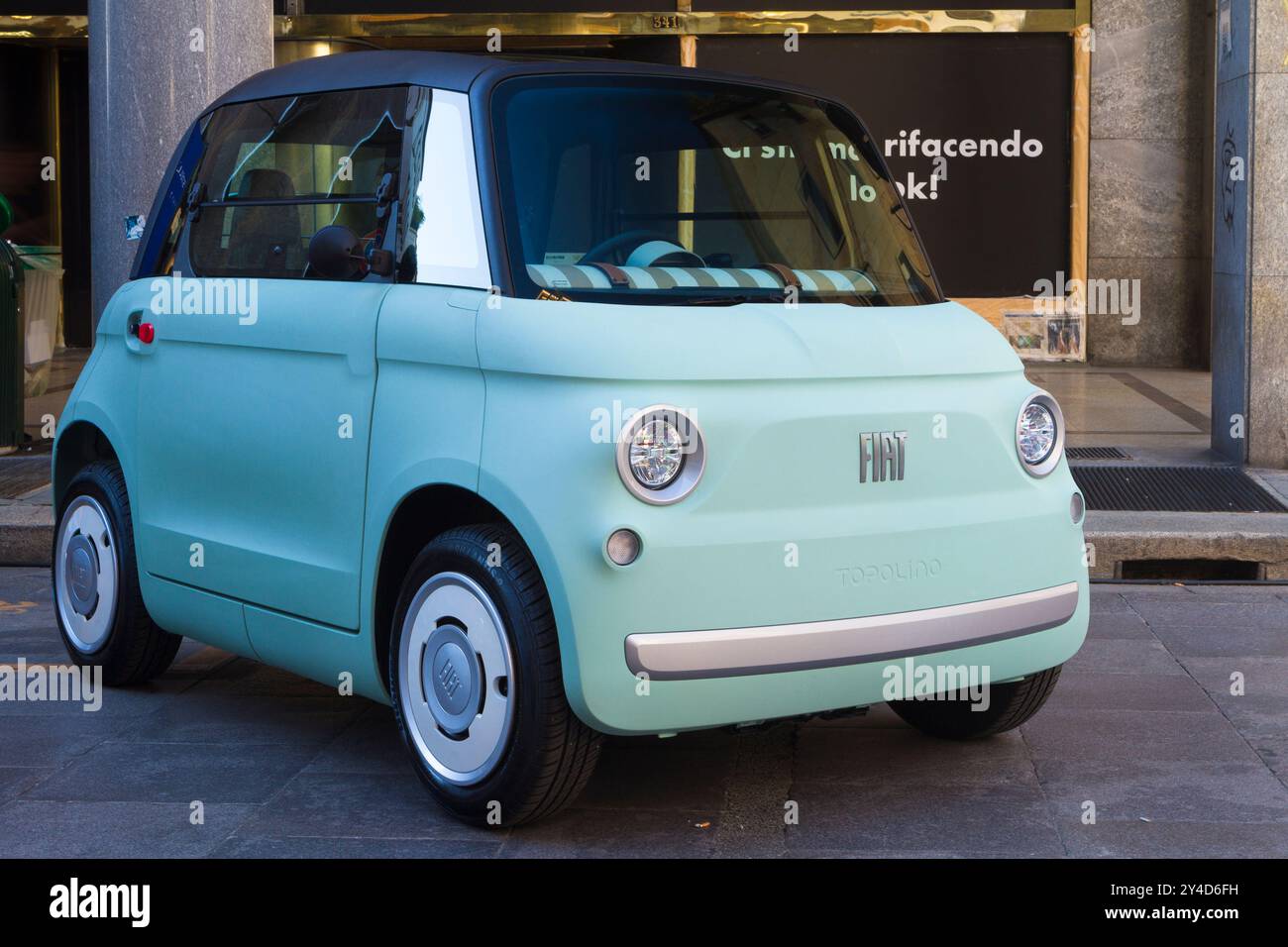 Torino, Italy. 14th September 2024. 2023 Fiat Topolino at Turin Car ...
