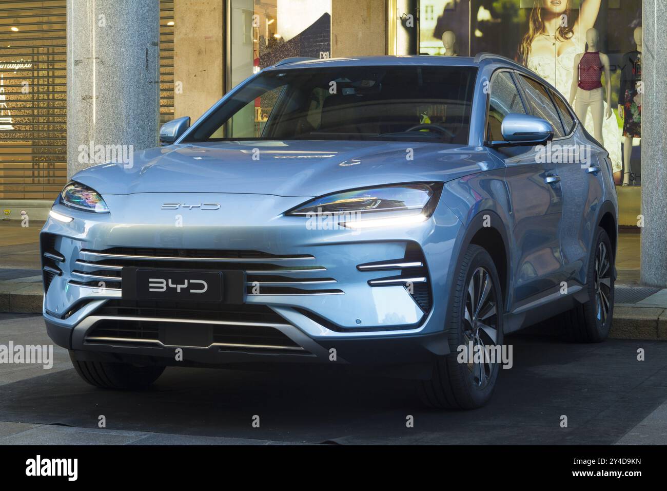 Turin, Italy. 14th September 2024. BYD Seal U DM-i at Turin Car Show ...