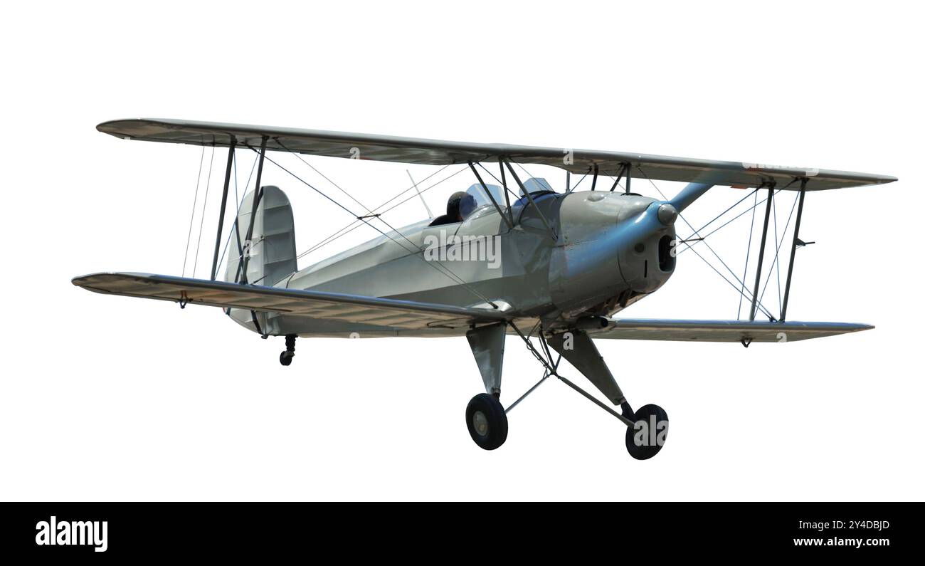 Light biplane isolated Stock Photo - Alamy