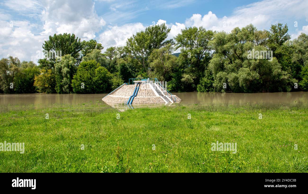 Groundwater Well. High water and seasonal flood in summer and autumn ...
