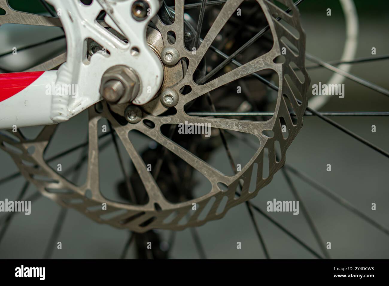 Rotor, brake disk on a bicycle wheel, close up Stock Photo - Alamy
