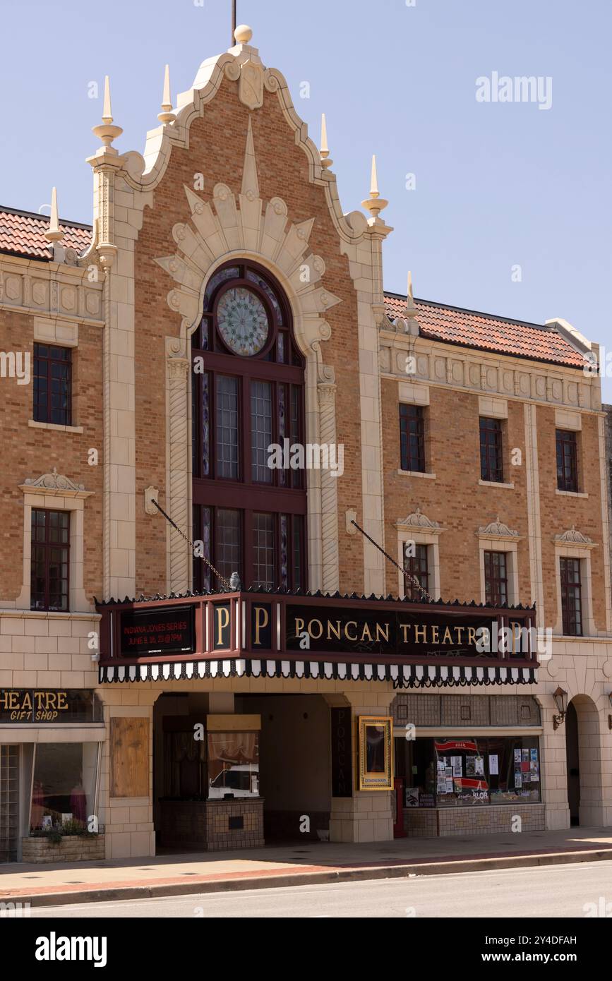Ponca City, Oklahoma, USA - June 24, 2023: Morning sun shines on the ...