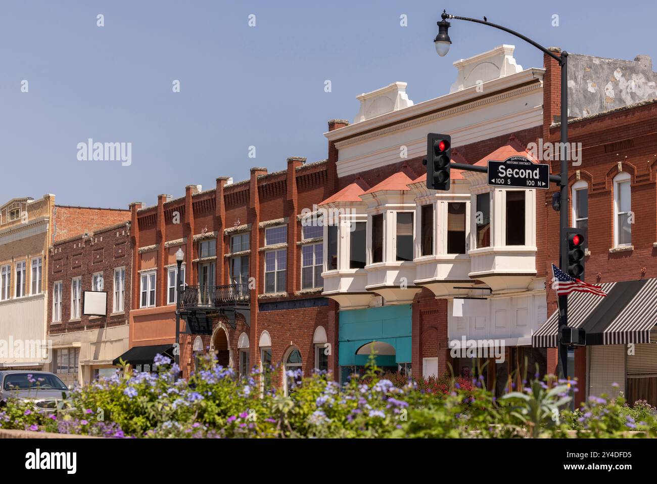 Ponca City, Oklahoma, USA - June 24, 2023: Morning sun shines on the ...