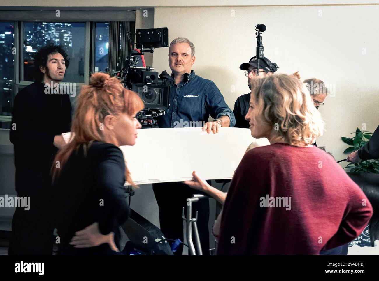 HIS THREE DAUGHTERS, from left: director Azazel Jacobs, Natasha Lyonne ...