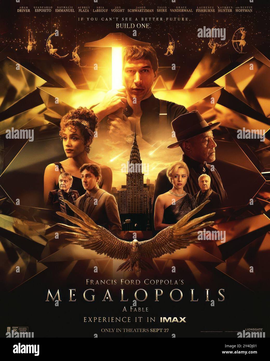 MEGALOPOLIS, US poster, from left: Jon Voight, Nathalie Emmanuel, Shia ...