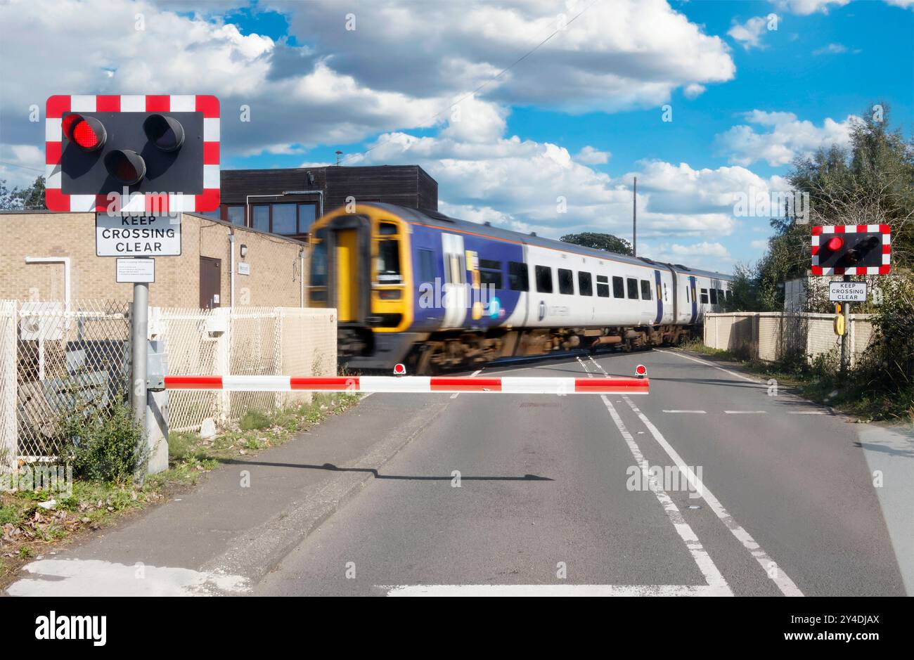 Northern passenger train speeds by level crossing barriers in morpeth ...