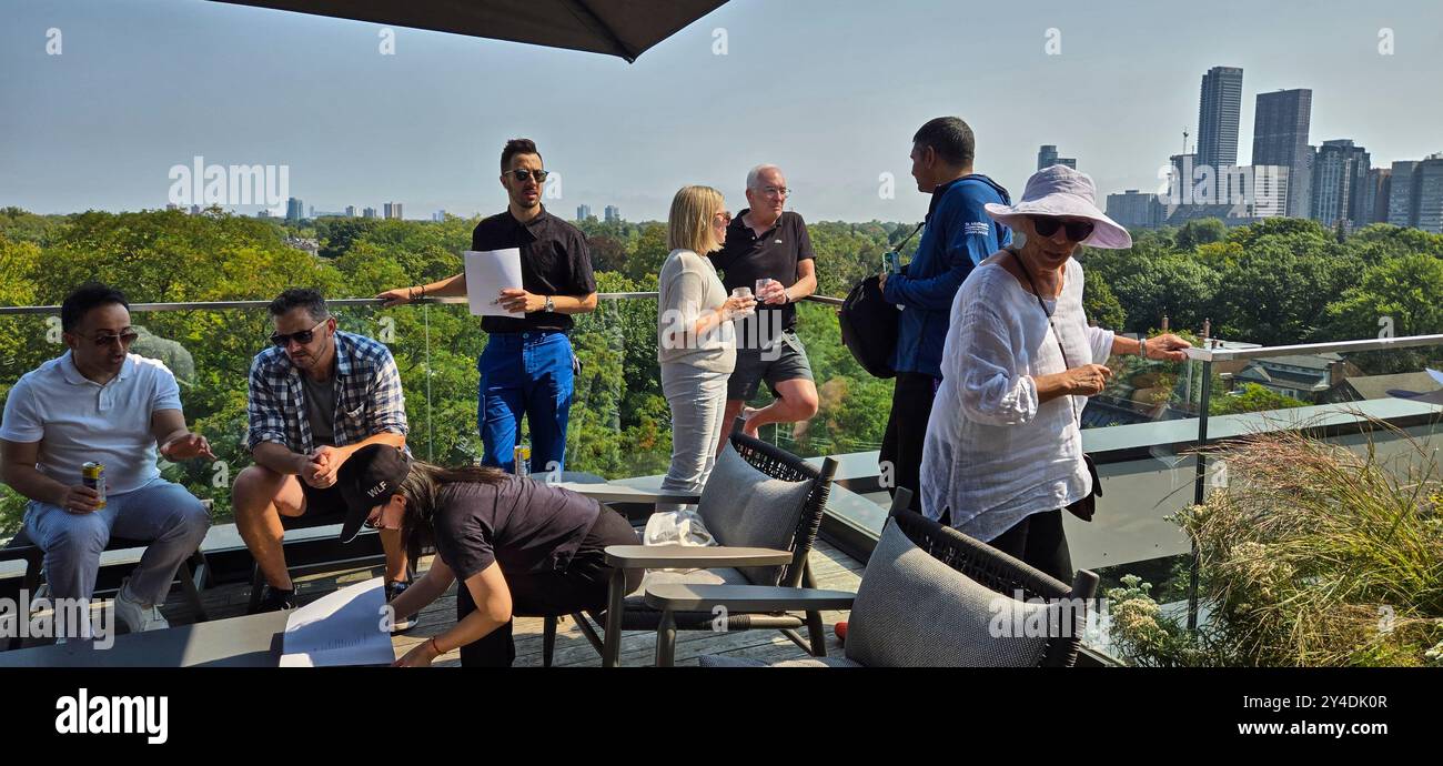 Toronto roof deck designed by Kate Fox Whyte landscape architect Stock ...