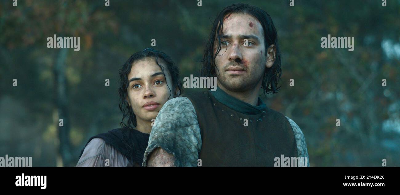 THE LORD OF THE RINGS: THE RINGS OF POWER, from left: Nia Towle, Maxim ...