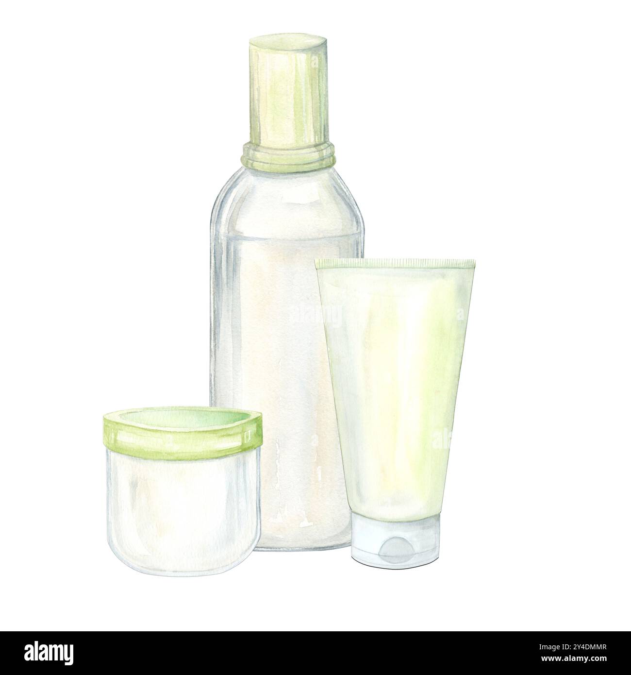 Cream Jars. Watercolor Clip Art on a white background. The illustration ...