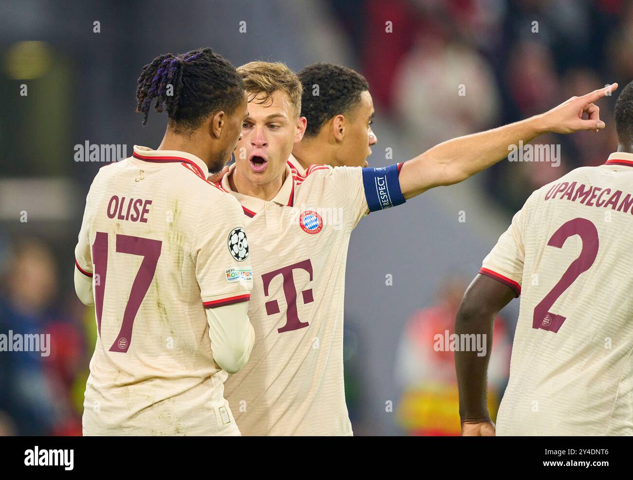 Michael Olise (FCB 17) celebrates his goal, happy, laugh, celebration ...