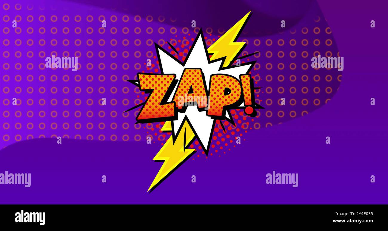 Image of zap text over retro vibrant pattern background Stock Photo - Alamy