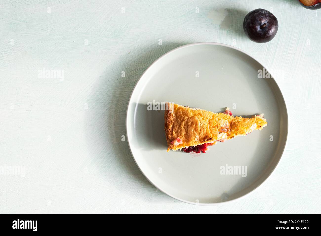 Homemade plum pie. Autumn plum pie. New York Times recipe plum cake ...