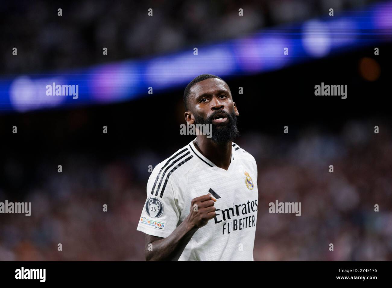 Antonio Rudiger of Real Madrid celebrates a goal during the UEFA ...
