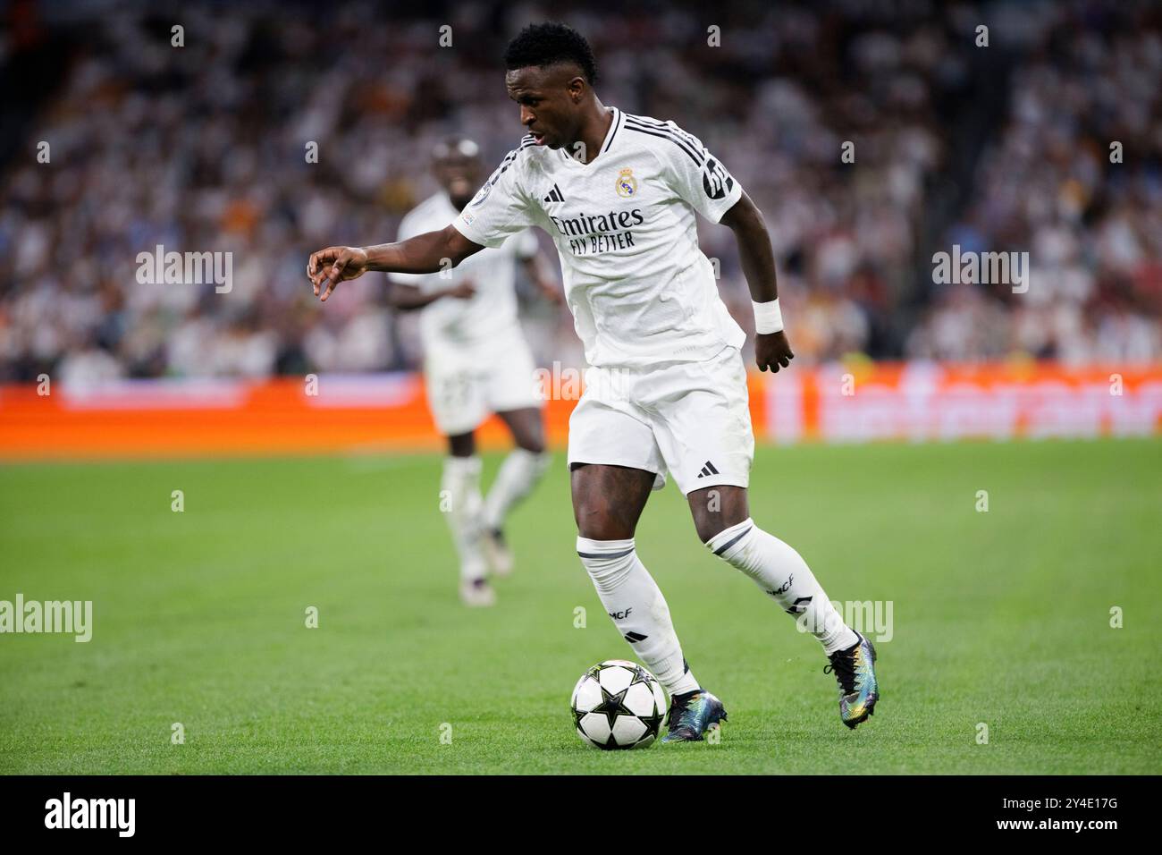 Vinicius jr of Real Madrid in action during the UEFA CHAMPIONS LEAGUE ...