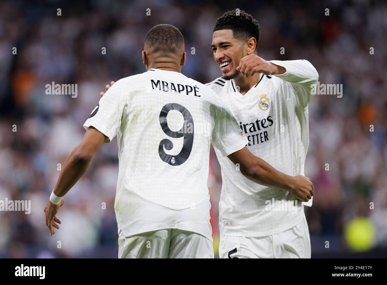 Jude Bellingham of Real Madrid and Kylian Mbappe of Real Madrid ...