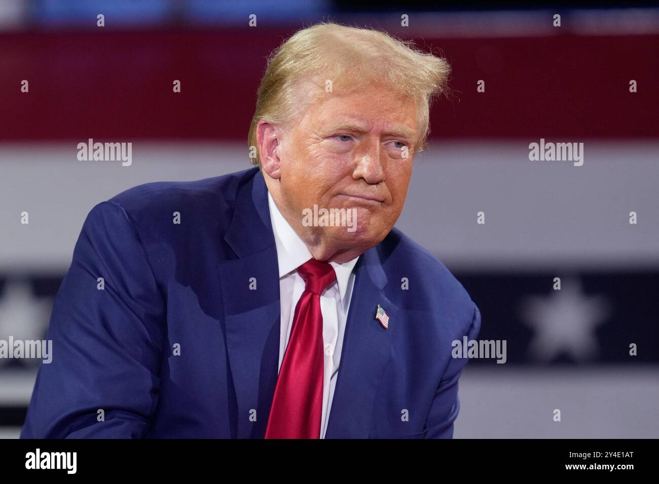 Republican presidential candidate former President Donald Trump during ...