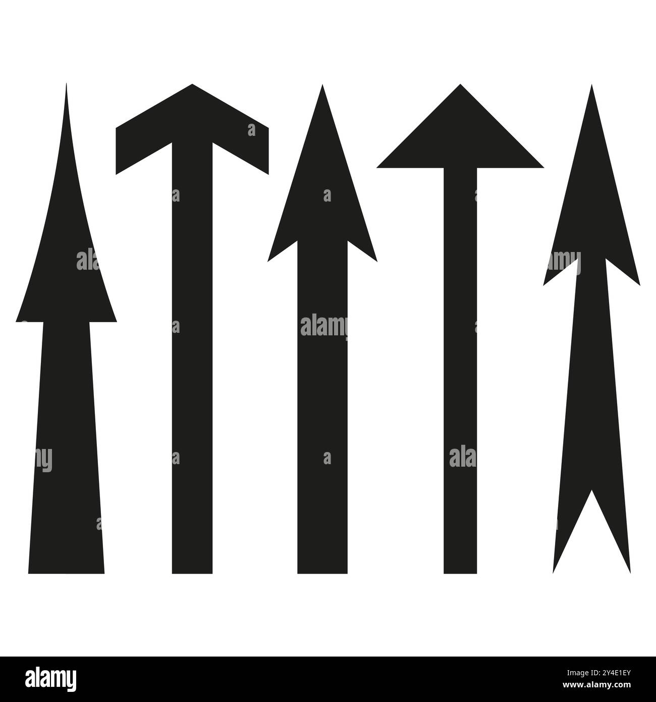 Abstract arrow shapes. Growth and progress symbols. Directional vector ...