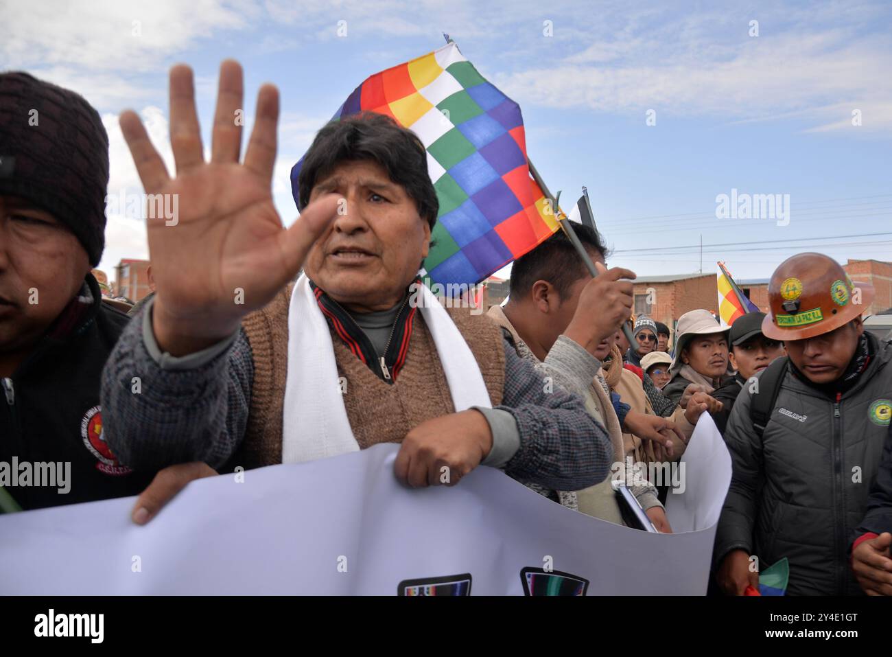 El ex presidente Evo Morales encabezo la Marcha para Salvar Bolivia que ...