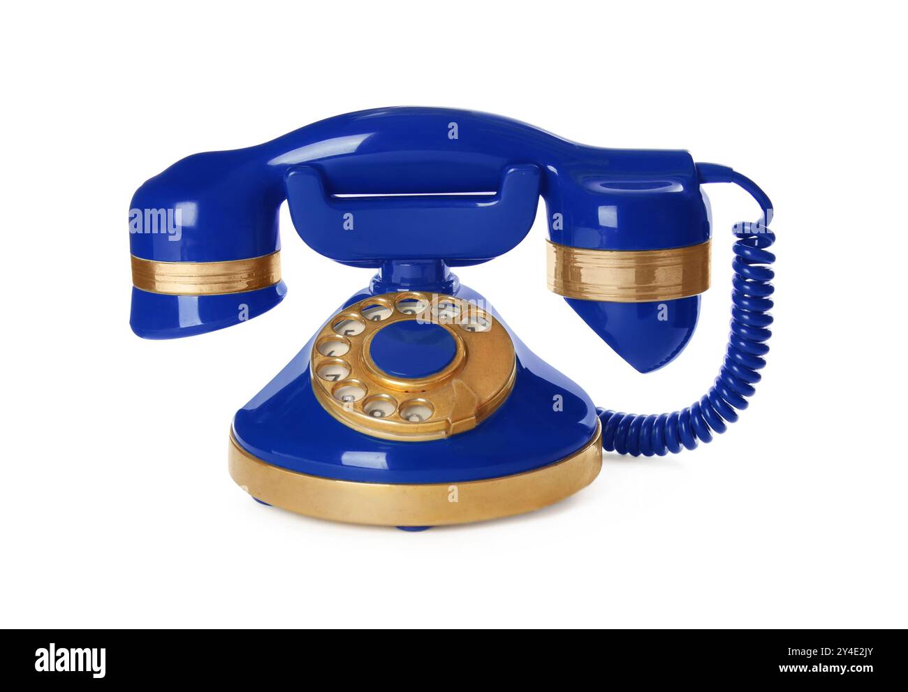 Gold vintage telephone handset Cut Out Stock Images & Pictures - Alamy