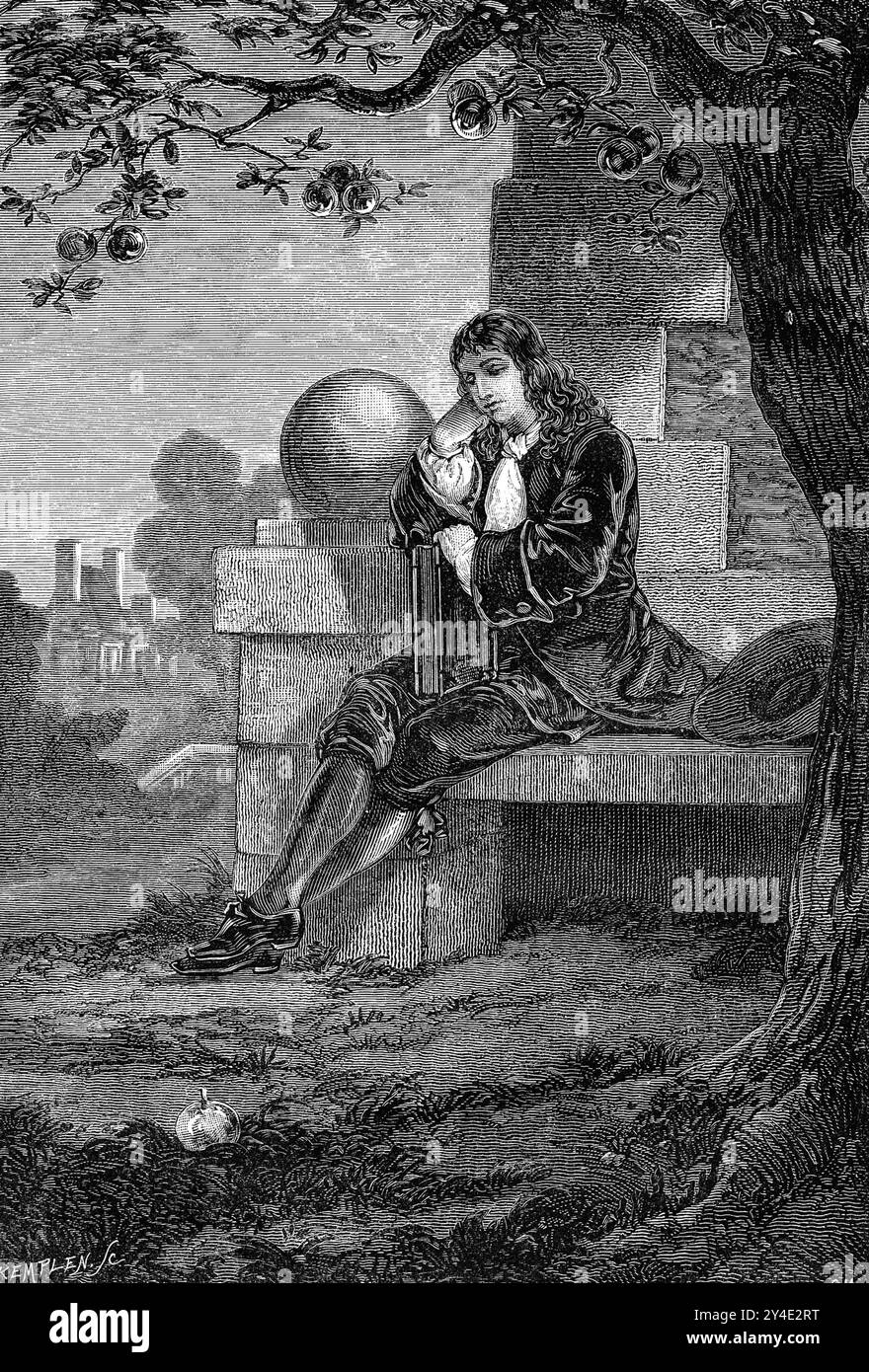 Illustration of the British physicist, mathematician and astronomer ...