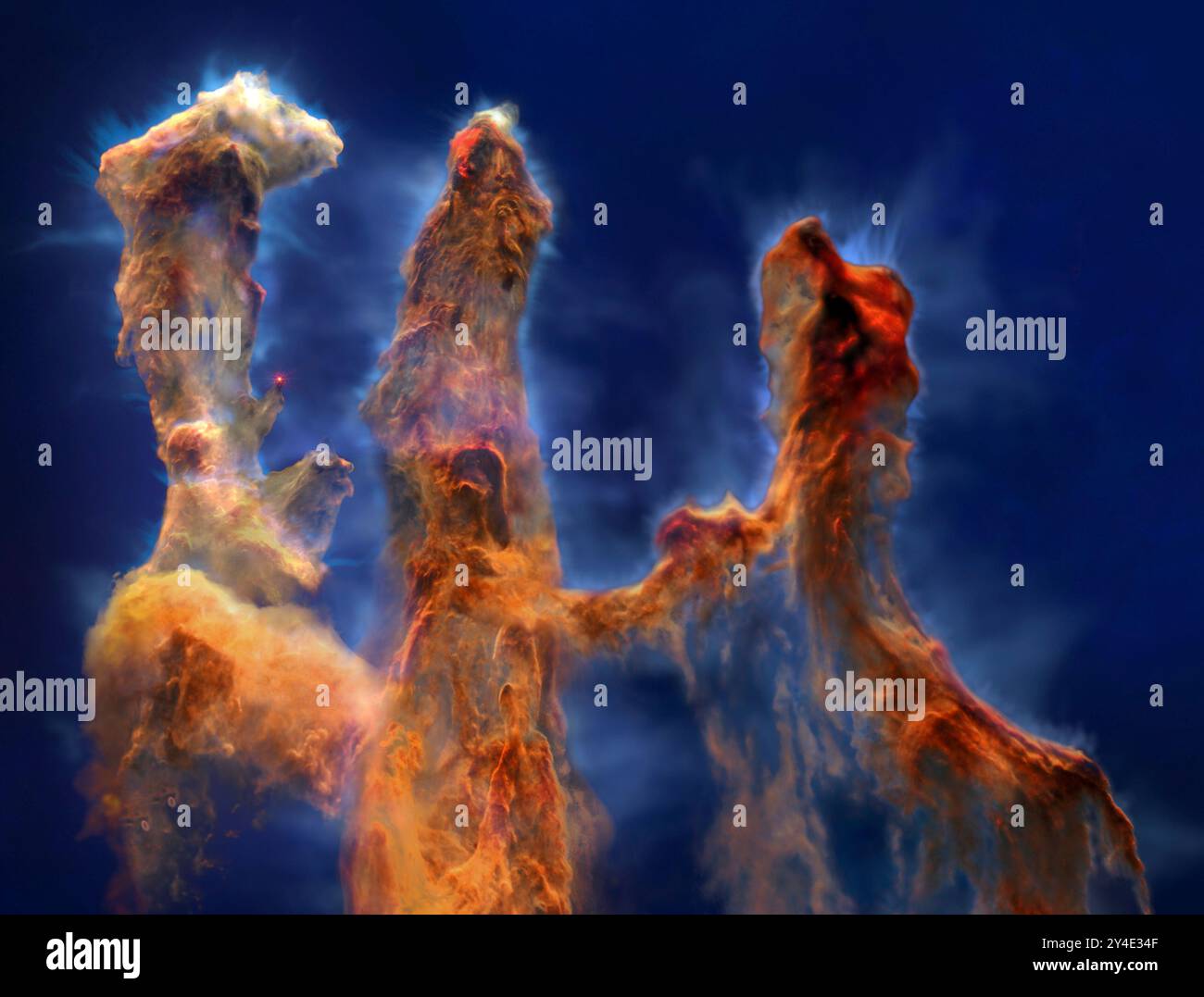 James Webb Space Telescope (JWST) image of the Pillars of Creation ...