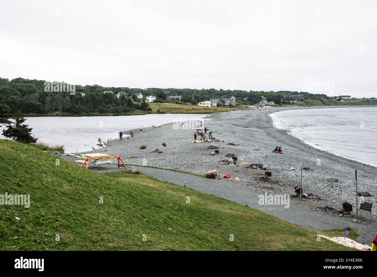 Sand bar at Topsail Beach in Conception Bay South, Newfoundland ...